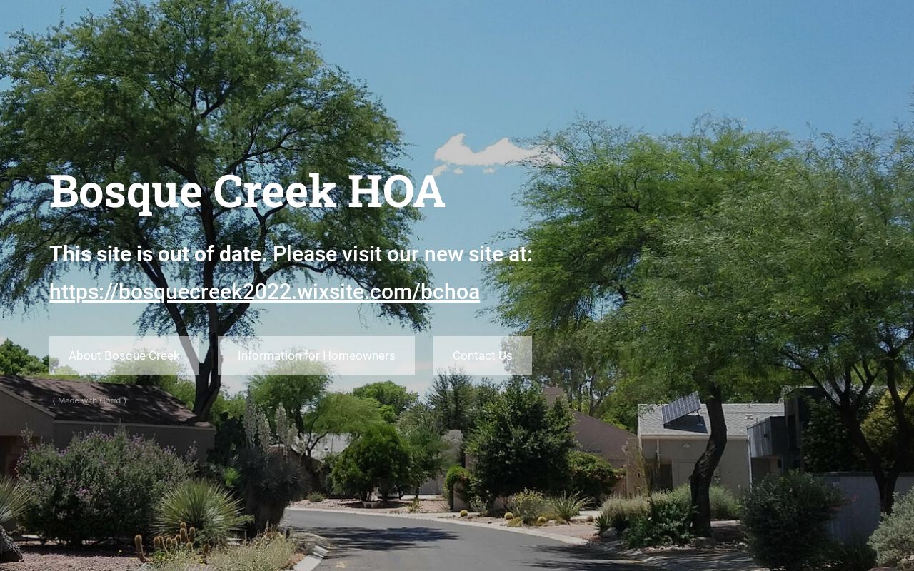 Bosque Creek HOA